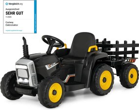 Costway 12 V dětský traktor s odnímatelným přívěsem a dálkovým ovládáním