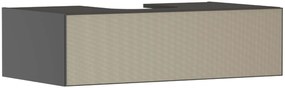 Hansgrohe Xevolos E - Umyvadlová skříňka, 28x98x55 cm, 1 zásuvka, matná šedá/strukturovaný bronz 54315390