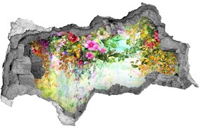 Wallmuralia Samolepící nálepka Barevné květiny 95x73 cm