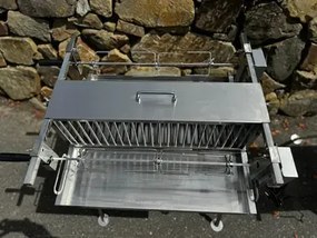 UG Grill Nerezový gril na kuře, kýtu a pečeni /2x Rotisserie