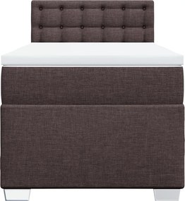 Box spring postel s matrací tmavě hnědá 80x200 cm textil 3285732