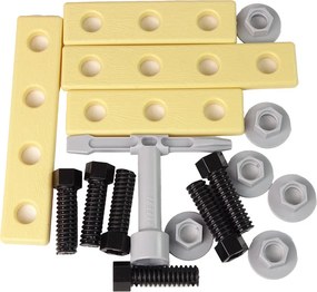 LEAN Toys Sada pro kutily v batohu – přilba a nářadí, oranžová