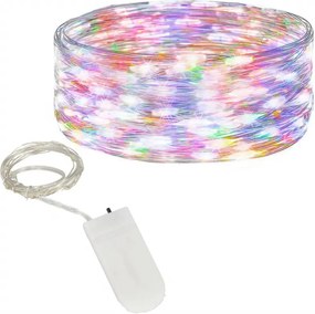 LED řetěz Nano - 2m, 20LED, 2xCR2032, multicolor