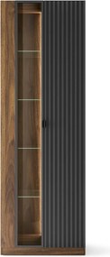 Vitrína s LED osvětlením Radium 11 68 cm ořech Columbia/černá