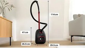 Bosch Serie 4 BGB41POW1 černá / Sáčkový vysavač / 850 W / 4 L / HEPA 1