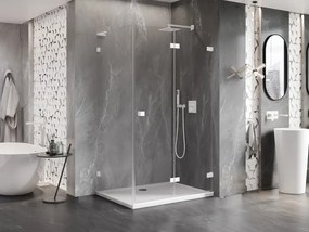 Mexen Lunar-F L, sprchový kout pravý 90 x 70 cm, 8mm čiré sklo, bílý profil, 836L-090-070-20-00-P