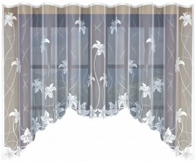 Dekorační žakárová záclona s řasící páskou CYNTHIA 140 bílá 300x140 cm MyBestHome