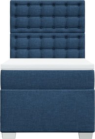 Box spring postel s matrací modrá 80x200 cm textil 3292635