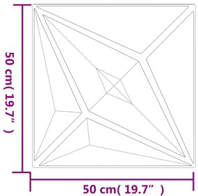 Nástěnné panely 24 ks bílé 50 x 50 cm XPS 6 m² hvězda,  356932