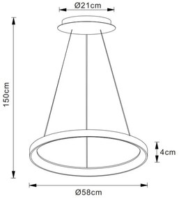Lucide 46403/48/02 - LED Stmívatelný lustr na lanku VIDAL LED/48W/230V