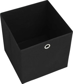 Úložné boxy 10 ks netkaná textilie 32 x 32 x 32 cm černé 245746