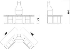 Norman Atlantik zahradní krb - maxi rohová sestava