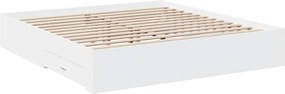 Rám postele se zásuvkami bílý 180 x 200 cm kompozitní dřevo 3280363