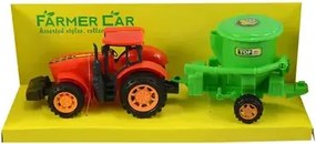 MaDe 07775 Traktor s vlečkou, na setrvačník / 10 x 29 x 9cm / od 3 let