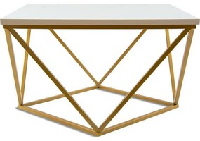 Konferenční stolek Loftstyle II 60 cm zlato-bílý