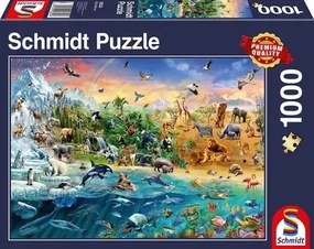 SCHMIDT Puzzle Království zvířat / 1000 dílků / 69,3x49,3 cm