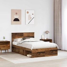 Rám postele s čelo Staré dřevo 120 x 190 cm Kompozitní dřevo 3407902