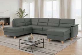 XXXLutz SEDACÍ SOUPRAVA, kůže, antracitová Sit & More - Sedací soupravy - 000144033261