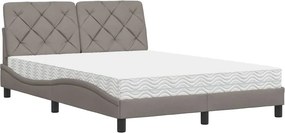 Postel s matrací taupe 140 x 190 cm textil 3310738
