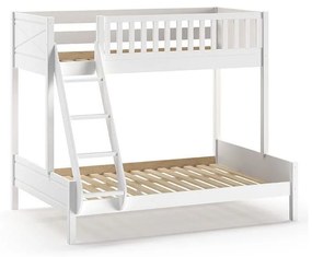 Bílá patrová dětská postel 140x200/90x200 cm Scott - Vipack