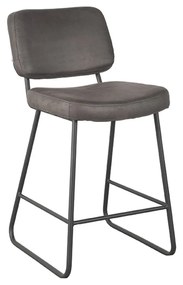 LABEL51 Barová židle Noah - antracitová - mikro semiš