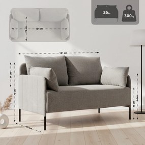 Ziden Couch 2 Sitzer látka – taupe