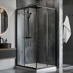 POINT BLACK 100x80 Clear Obdélníková sprchová zástěna