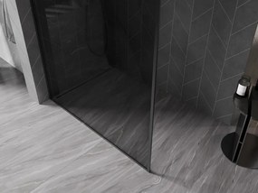 Mexen Kioto-XF sprchová zástěna Walk-in s rámem 110 x 202 cm, grafit 10 mm, černá - 800-110-104-70-40-X