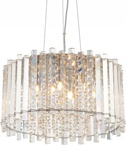 Závěsná lampa glamour Hanna 78699 kulatá crystals chrom průhledný