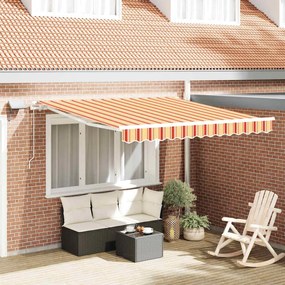 Stahovací markýza Žlutá a oranžová 350 x 250 cm Látka a hliník 3330250