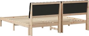 Rám postele s čalouněným čelem s čelo Hnědá 200 x 200 cm 3394380