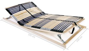 vidaXL Lamelový rošt postele se 42 lamelami 7 zón 140 x 200 cm