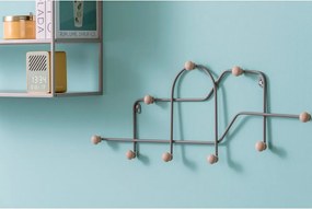 Šedý kovový nástěnný věšák 71 cm Maze – PT LIVING