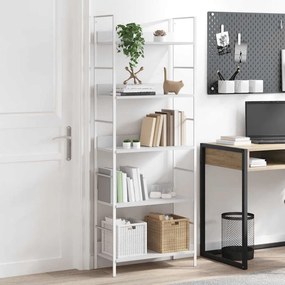 Knihovna s 5 policemi bílá 60x27,6x158,5 cm kompozitní dřevo 288228