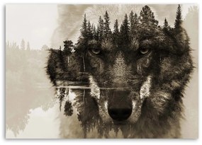 Gario Obraz na plátně Wolf abstrakt Rozměry: 60 x 40 cm