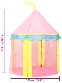 Dětský stan na hraní růžový 100 x 100 x 127 cm - Default Title
