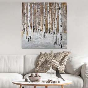 Ručně malovaný obraz 70x70 cm Birch Wood – Wallity