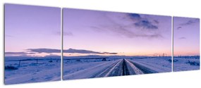 Obraz silnice v zimě (170x50 cm)