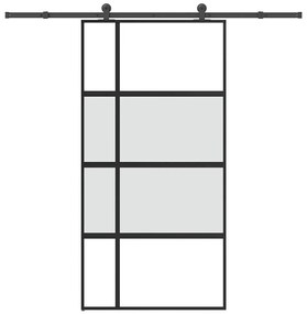 Posuvné dveře s kováním 102,5x205 cm tvrzeného sklo a hliník