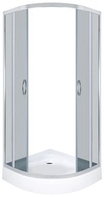 Aplomo Intro čtvrtkruhový sprchový kout s vaničkou Rozměr koutu: 80x80cm