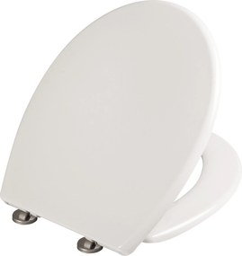 Gamma Sines, toaletní WC sedátko 418(467)x378mm, polypropylen, pomalé zavírání, bílá, GMA-D1