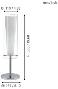 EGLO 89835 - Stolní lampa PINTO 1xE27/60W/230V