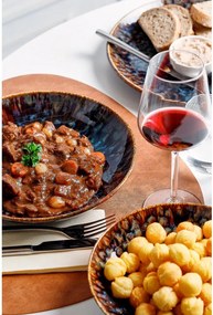 Hnědý hluboký porcelánový talíř ø 26 cm Resto – BonBistro