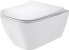 Geberit Smyle Square Závěsné WC se sedátkem, 33 × 35 × 54 cm, bez splachovacího kruhu