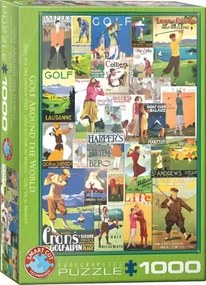 EUROGRAPHICS Puzzle Světový golf / 1000 dílků / 48,9 × 67,6 cm