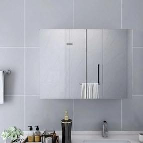 Koupelnová zrcadlová skříňka bílá 80 x 15 x 60 cm MDF 325186
