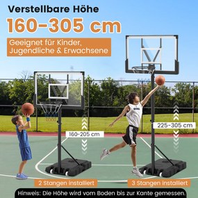 Costway Outdoorový basketbalový koš se stojanem a zátěžovou taškou