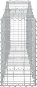 Klenuté gabionové koše 6 ks 200x30x60/80 cm pozinkované železo 3145392
