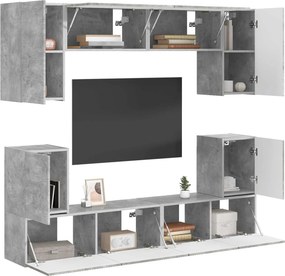 Sestava TV skříněk 5 ks Betonově šedá Kompozitní dřevo 3409054