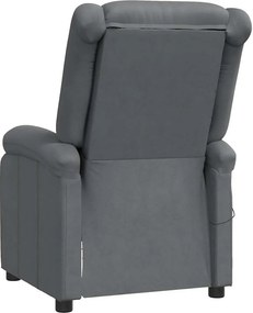 polohovací křeslo šedé umělá kůže 340172